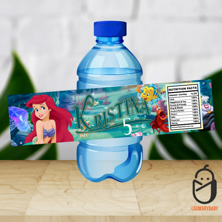 The Little Mermaid Bottle Labels - Laumarybaby