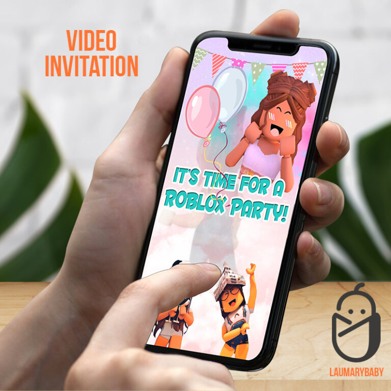 ROBLOX GIRL BIRTHDAY VIDEO INVITATION - Laumarybaby