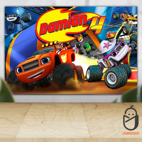 BLAZE BIRTHDAY BACKDROP - Laumarybaby