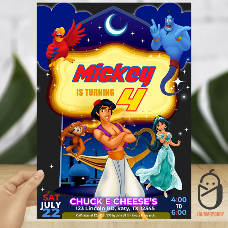 Aladdin Birthday Invitation - Laumarybaby