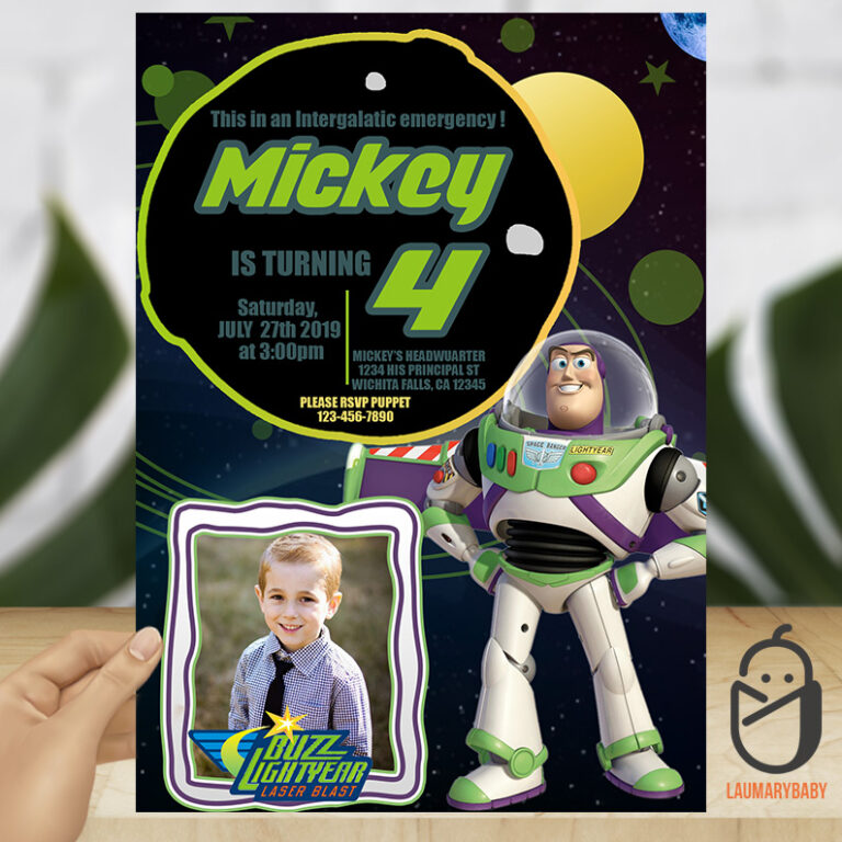 Buzz Lightyear Birthday Invitation