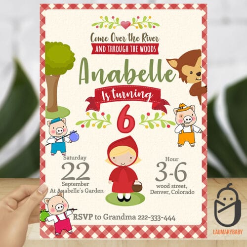 Little Red Riding Hood Birthday Invitation