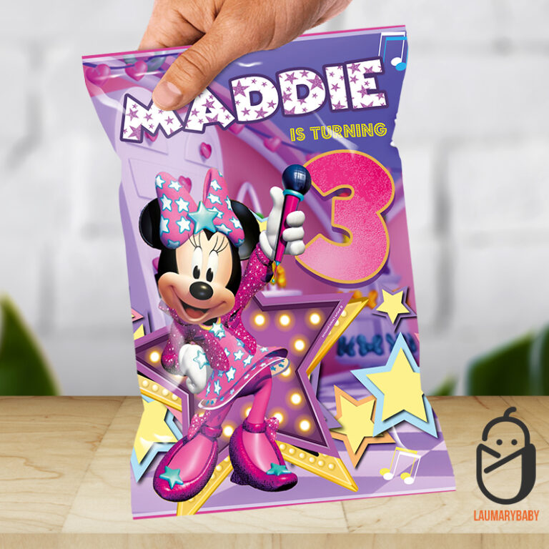 Minnie Mouse Birthday Chips Bag - Laumarybaby