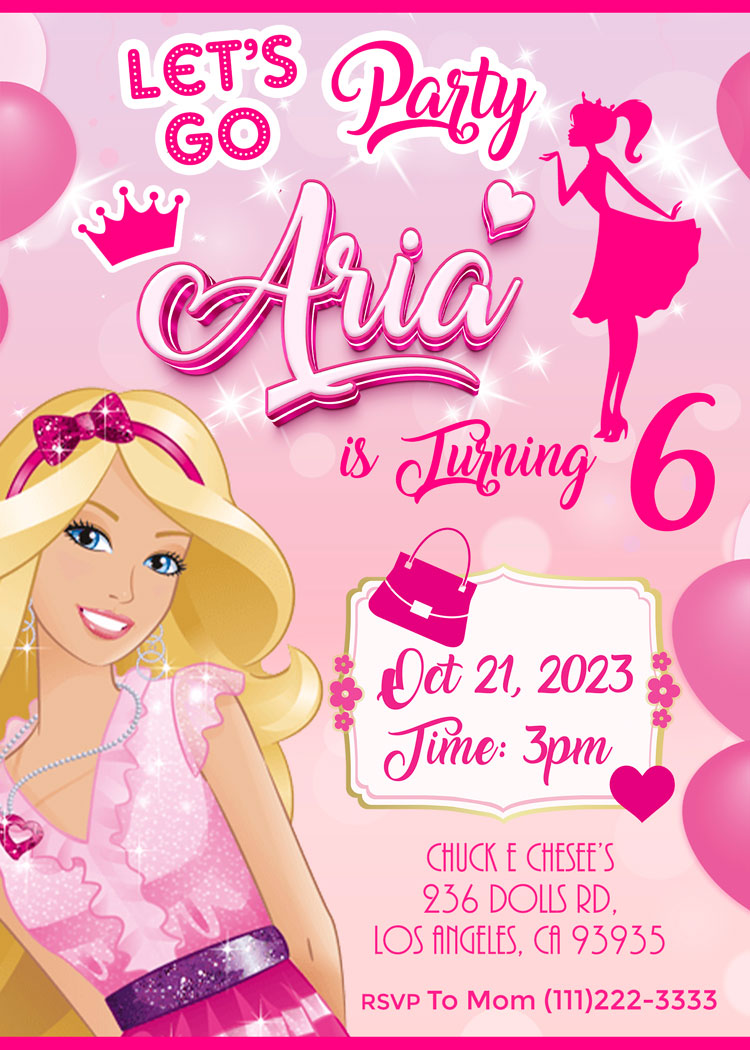 BARBIE BIRTHDAY INVITATION
