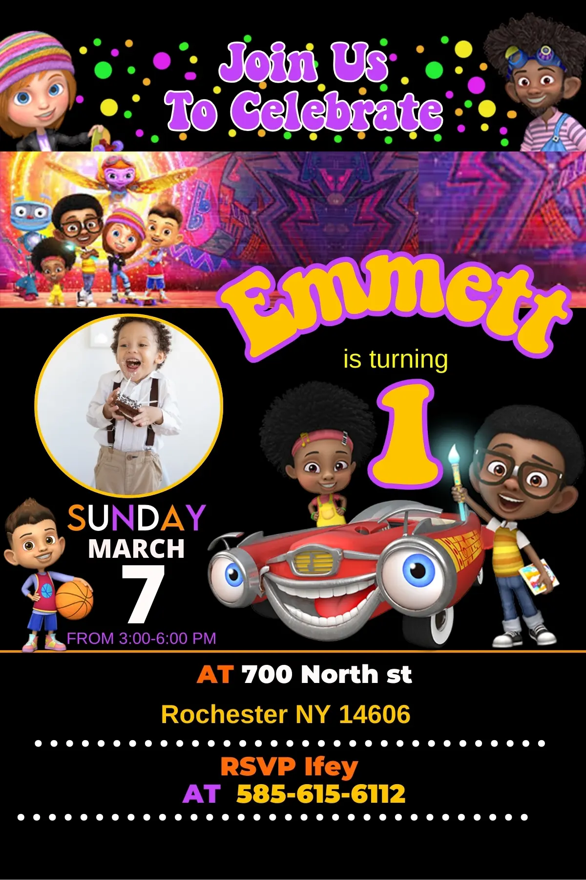 Motown Magic Birthday Invitation Template - Laumarybaby, magic price 6.99$